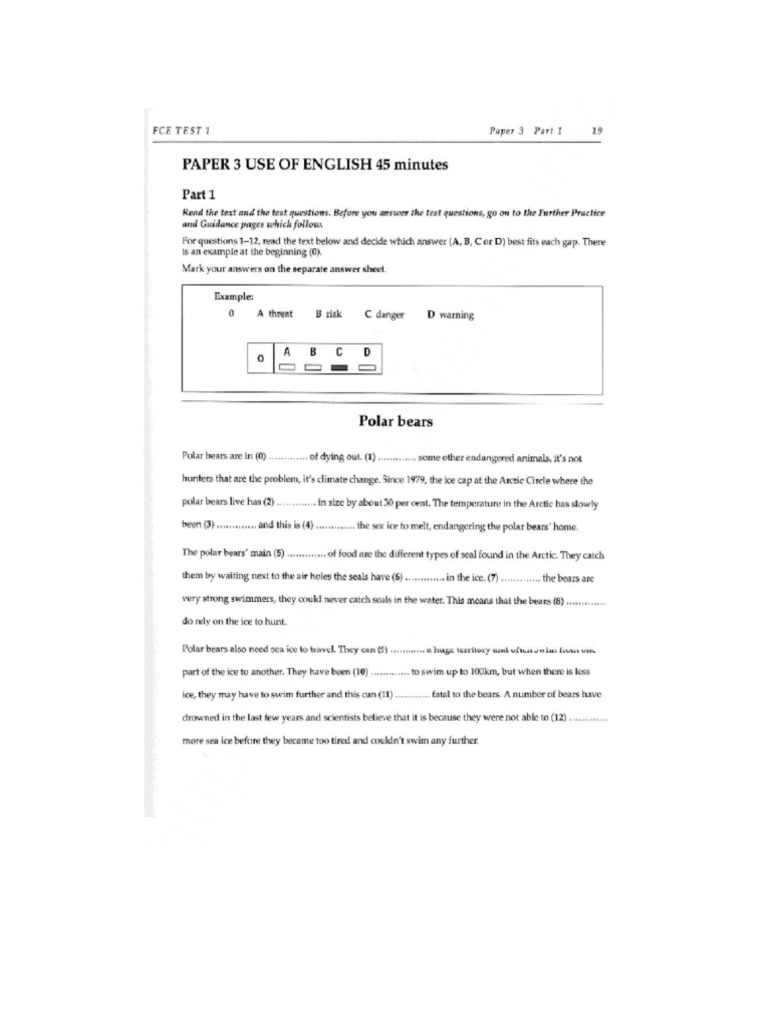 Fce Test Builder Test 1 | PDF