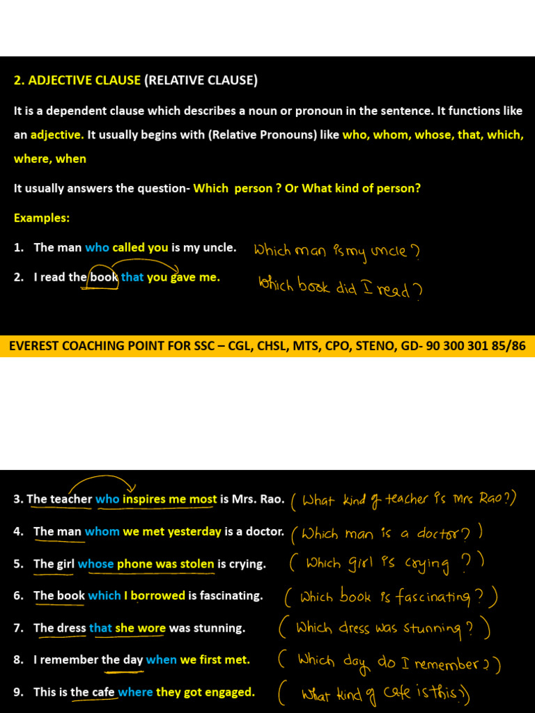 Rapid Revision Clauses Identification Class Notes (09.08.25) | PDF ...