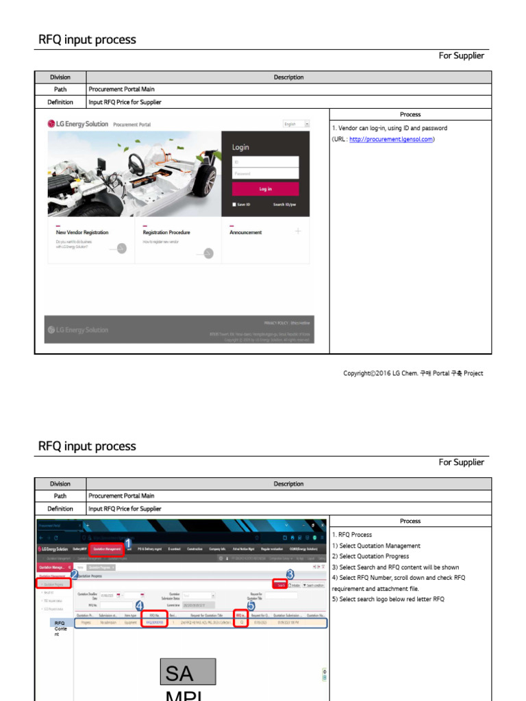 RFQ Input Process for Suppliers | PDF | Computing
