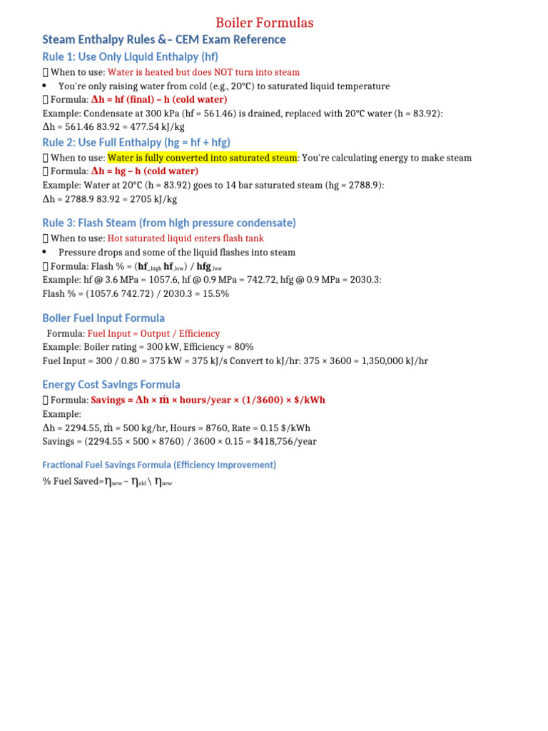 Steam Enthalpy Calculation Guide | PDF