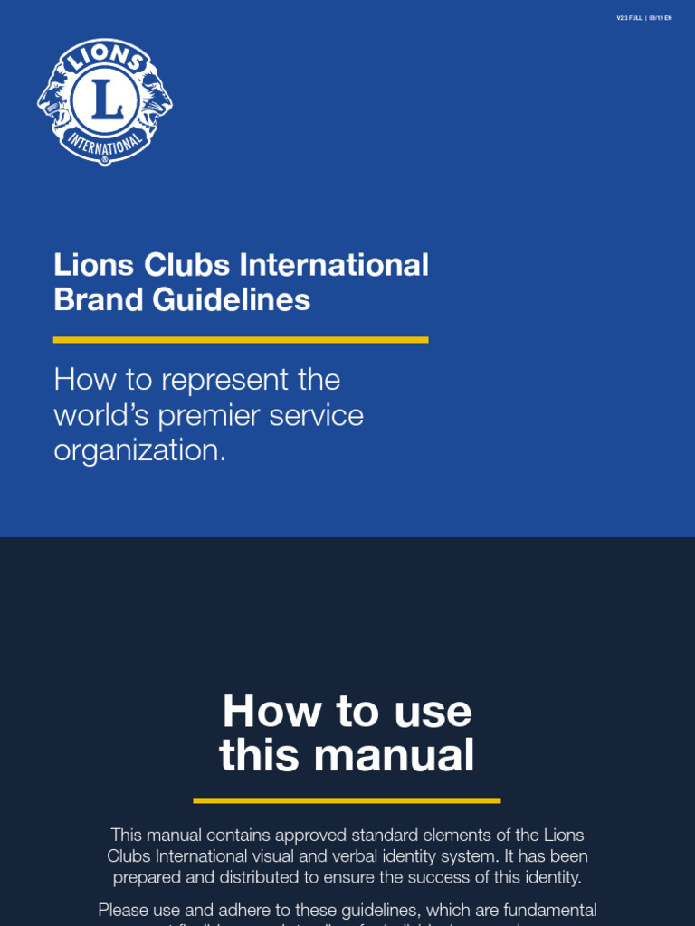 Lions Clubs International Brand Guide | PDF | Typefaces | Graphic Design