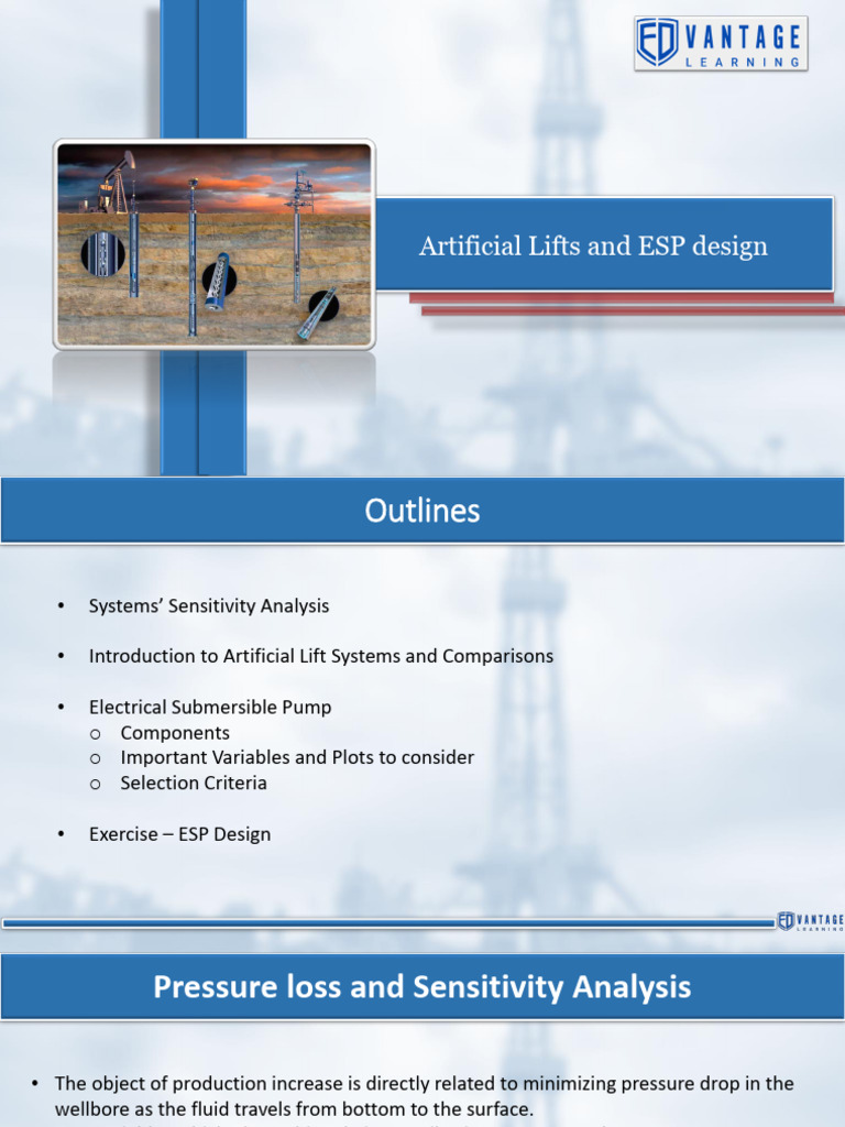 ESP Design and Sensitivity Analysis | PDF | Pump | Fluid Mechanics