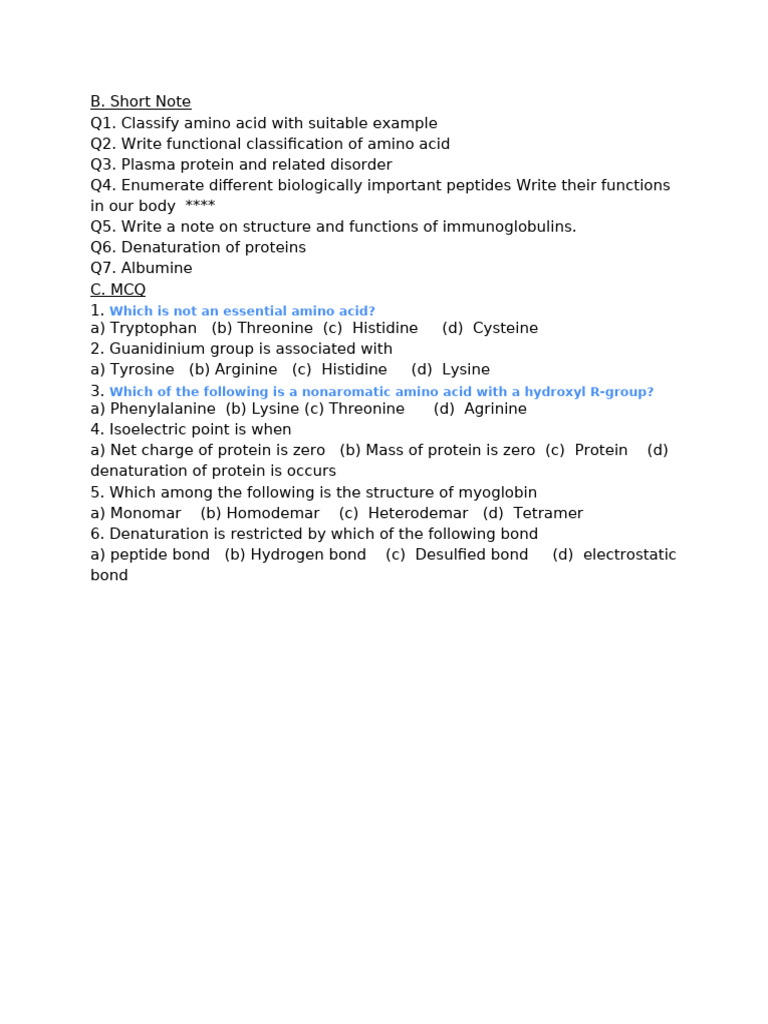 Biochemistry Test 2 | PDF
