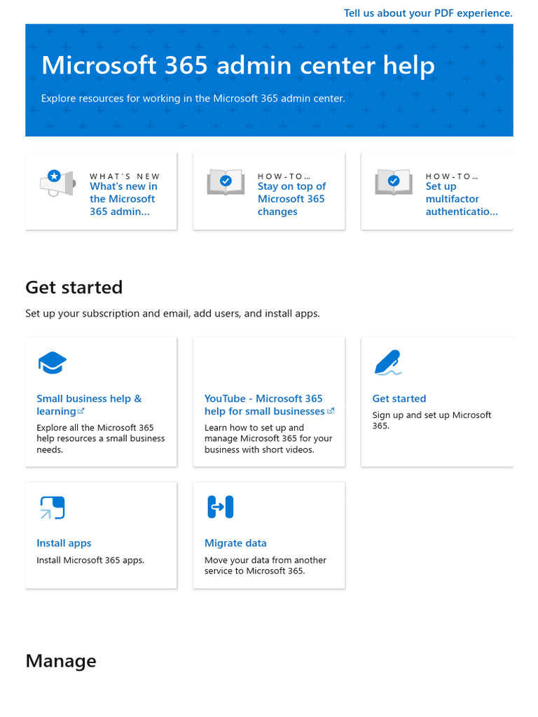 Microsoft 365 Setup for Administrators | PDF | Software | Computing