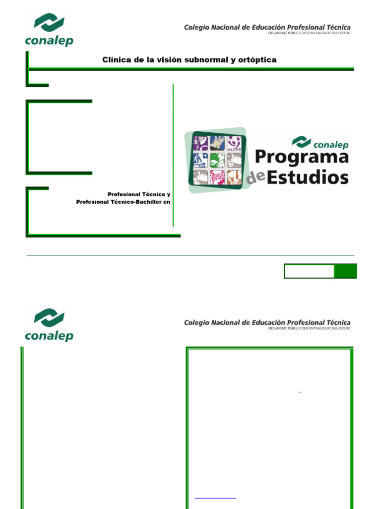 Clínica de Visión Subnormal y Ortóptica | PDF | Plan de estudios ...