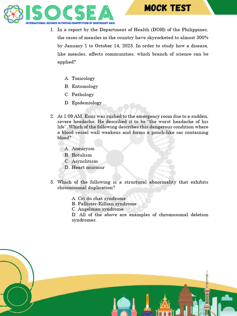 Isocsea-2025-Senior Secondary-Sample Test 250815 110738 | PDF | Rock ...