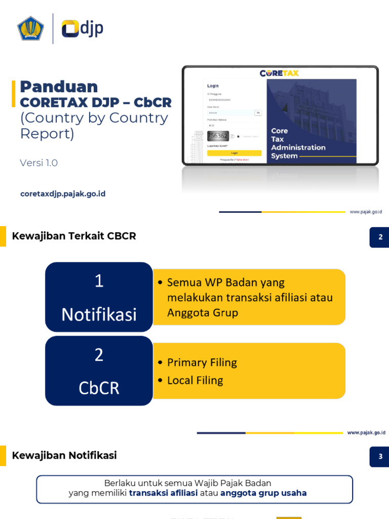 Panduan CBCR Pada Coretax DJP - 0 | PDF