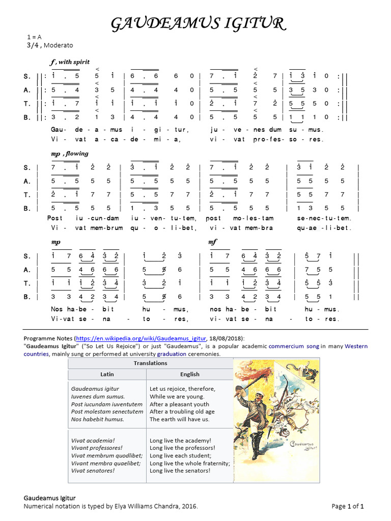 Gaudeamus Igitur Sheet Music PDF | PDF | Musical Compositions | Graduation