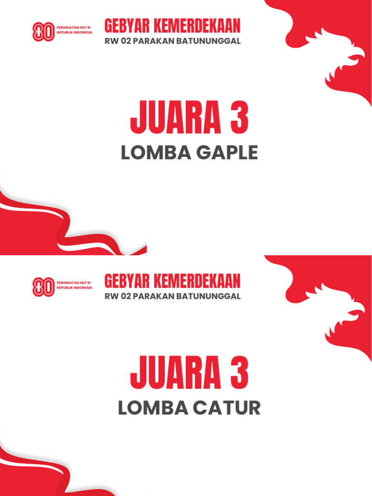 Papan Hadiah Lomba HUT RI | PDF