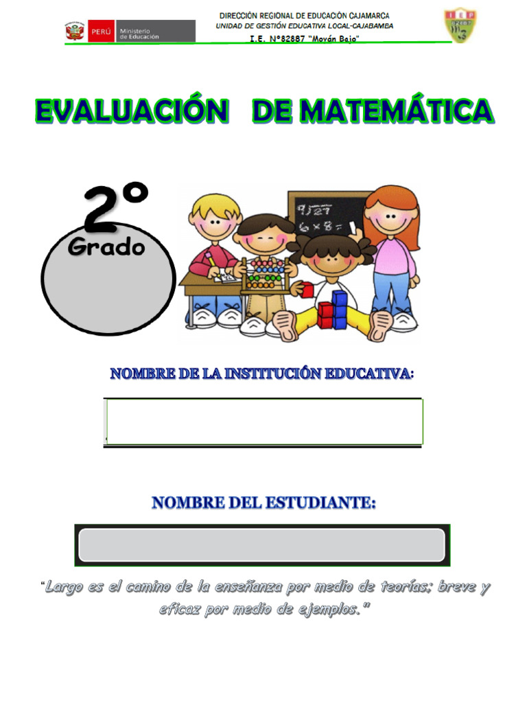 Evaluacion Concurso de Matematica 2° | PDF