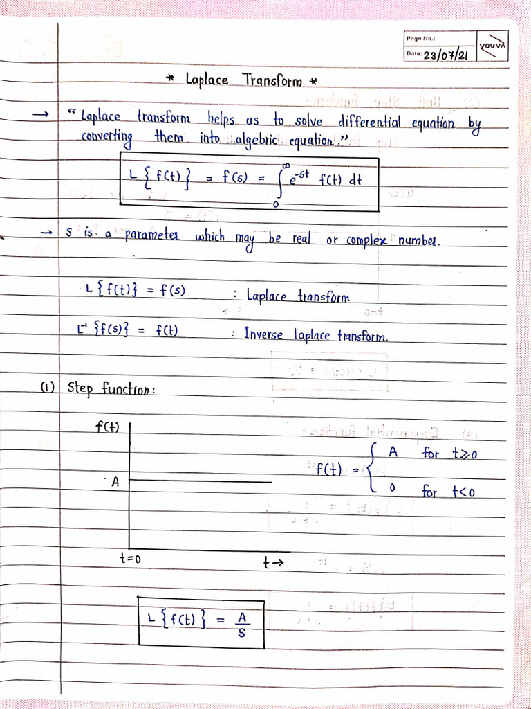 Laplace Dev Poonia Handwritten Notes' | PDF