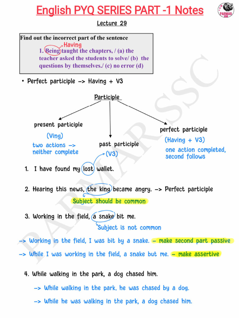 LECTURE - 29 @ENGLISH PYQ SERIES | PDF