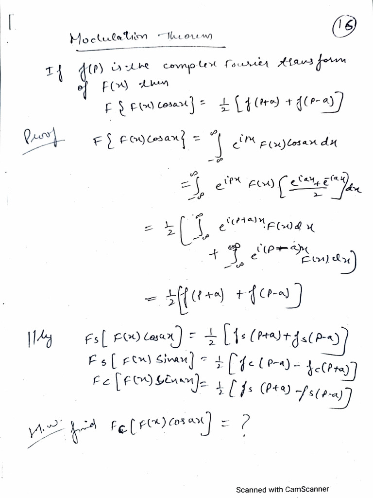 Understanding the Modulation Theorem | PDF | Mathematical Objects ...