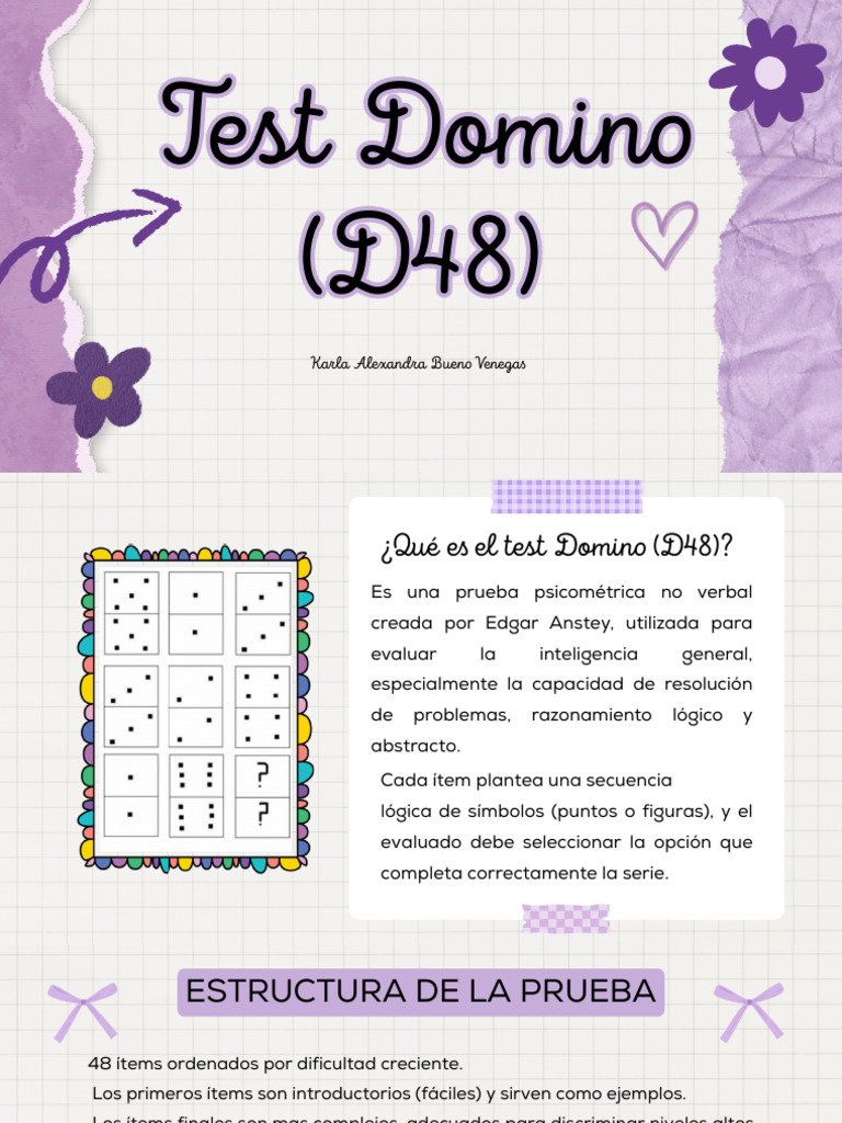 Test Domino D48: Evaluación Cognitiva | PDF | Inteligencia | Sicología