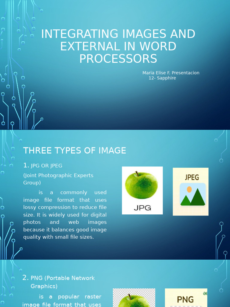 Integrating Images and External in Word Processors 092948 | PDF