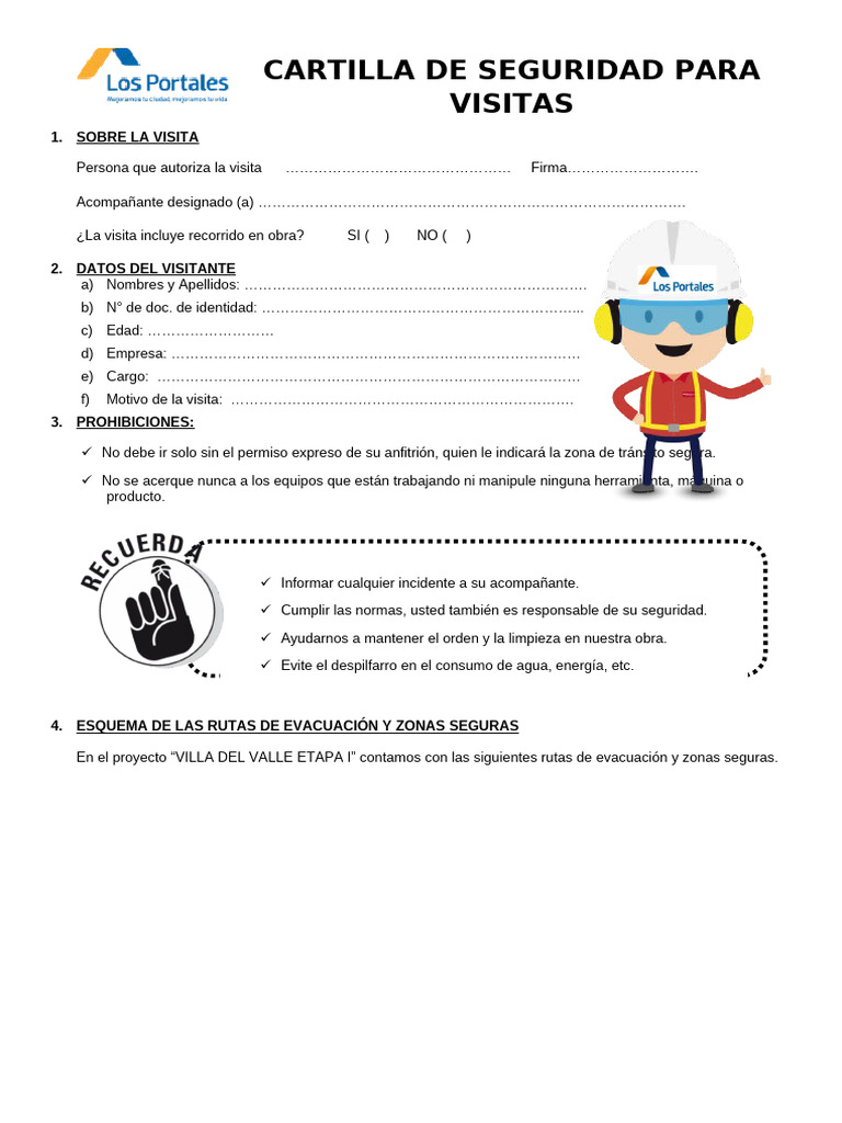 Cartilla Ingreso de Visitas | PDF