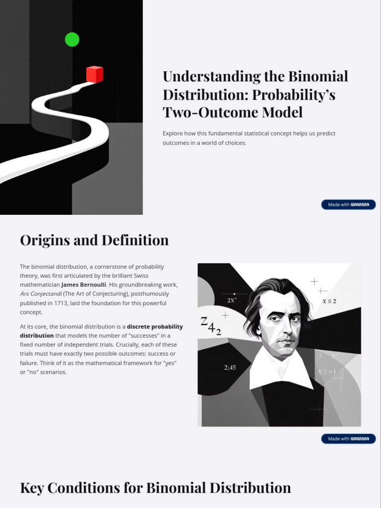 Understanding The Binomial Distribution Probabilitys Two Outcome Model | PDF | Probability ...