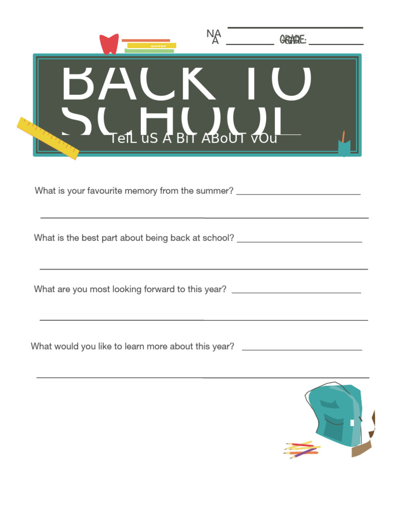 Back to School Reflections and Goals | PDF