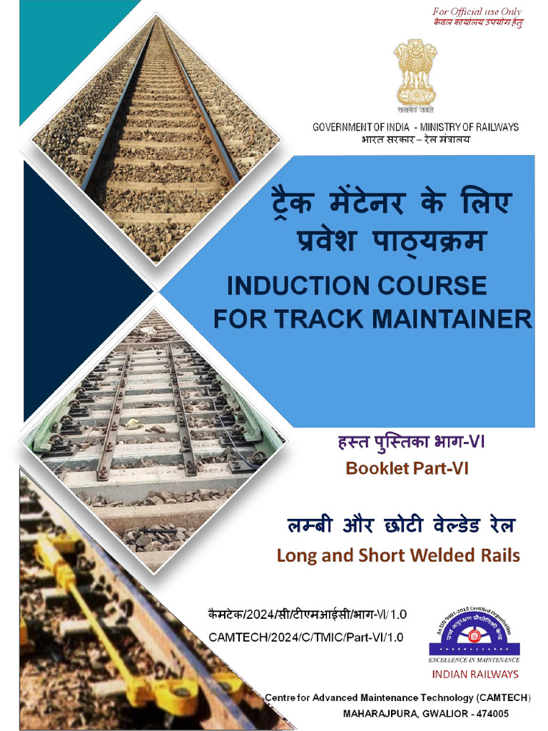 Handbook On Induction Course (Track Maintainer) Part - VI Long and ...