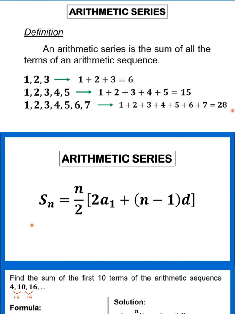 Sum of Arithmetic Sequence Terms | PDF