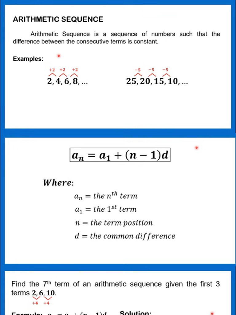 Arithmetic Sequence | PDF