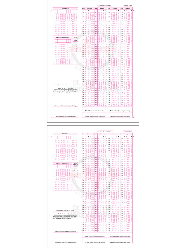 RAJAT OMR Sheet For NEET 2025 - 250808 - 133714 | PDF