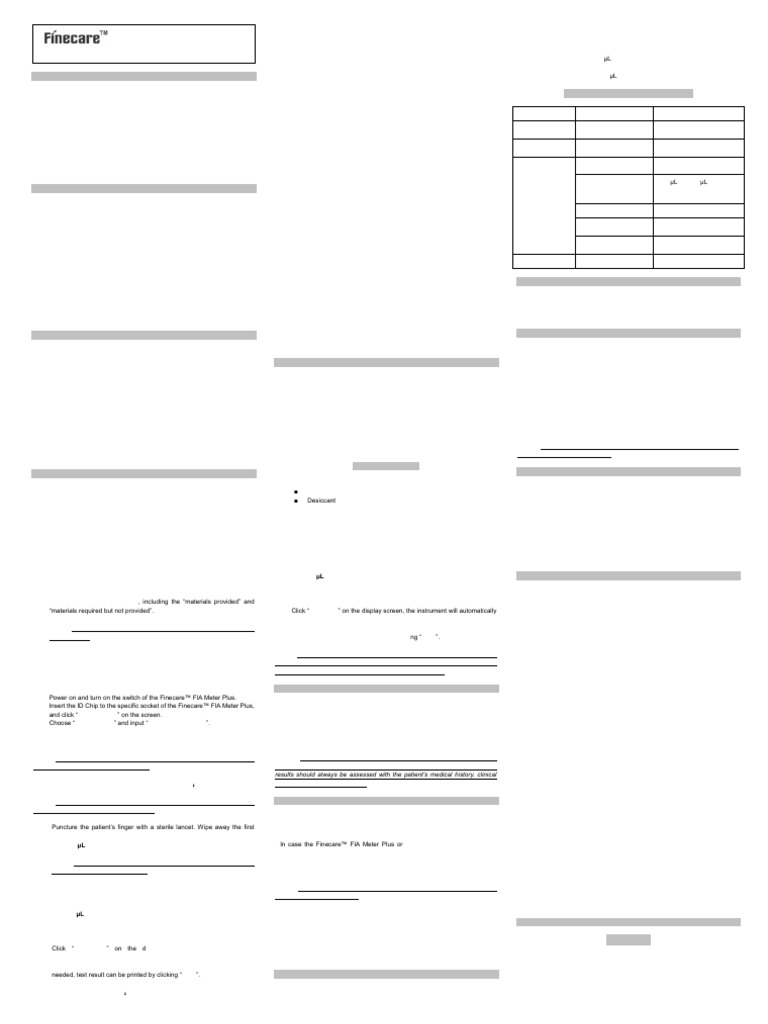 Finecare HbA1c Test Procedure Guide | PDF | Glycated Hemoglobin | Blood