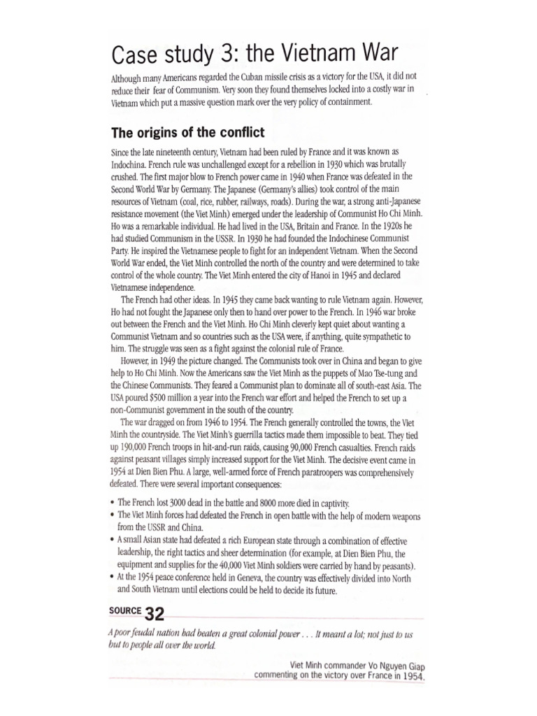 Case Study 3 The Vietnam War | PDF
