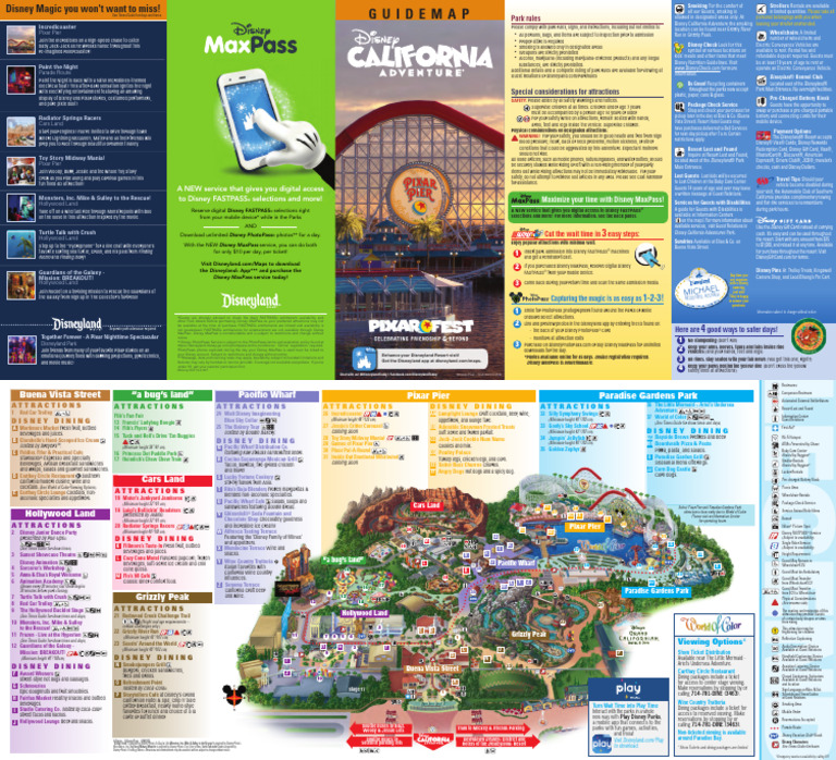 California Adventure Map | PDF | The Walt Disney Company | The Walt ...