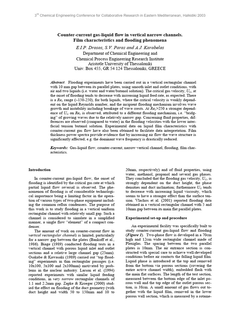 Counter-Current Gas-Liquid Flow in Vertical Narrow Channels - Film ...