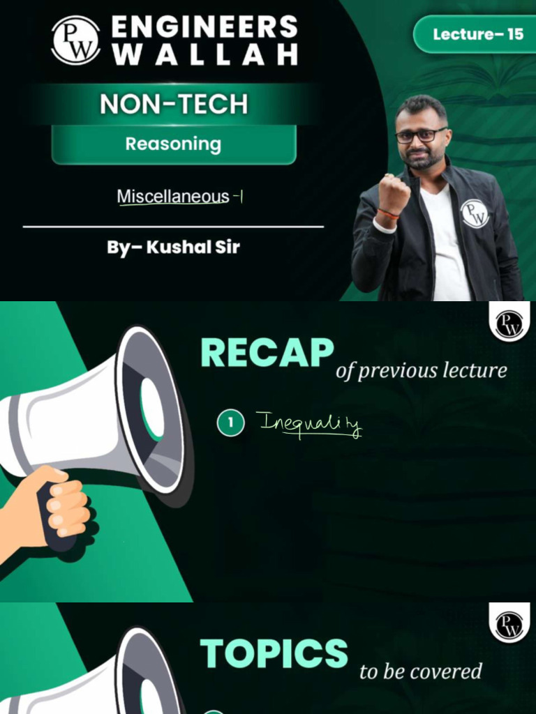 Reasoning 15 - Class Notes | PDF