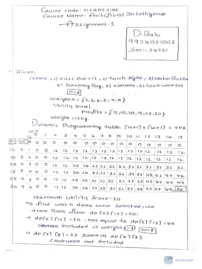 Artificial-Intelligence Assignment 1 | PDF