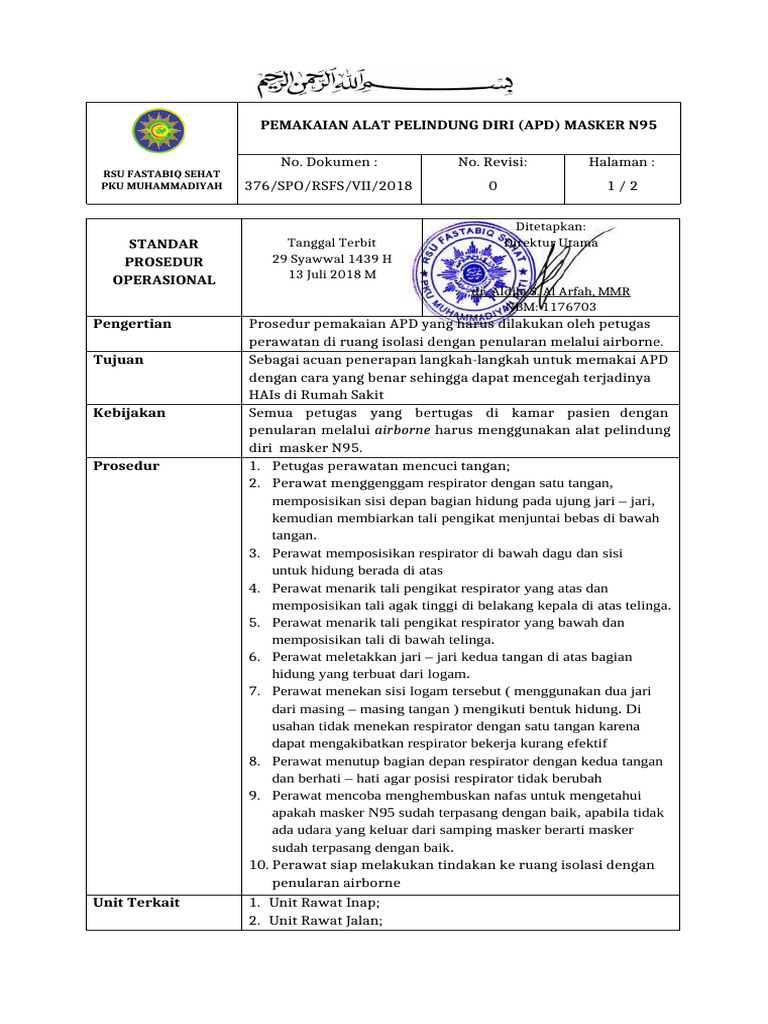Spo Apd Masker n95 | PDF