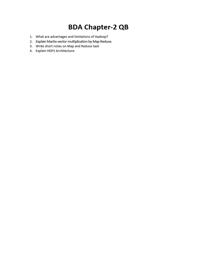 BDA Chapter-2 QB | PDF