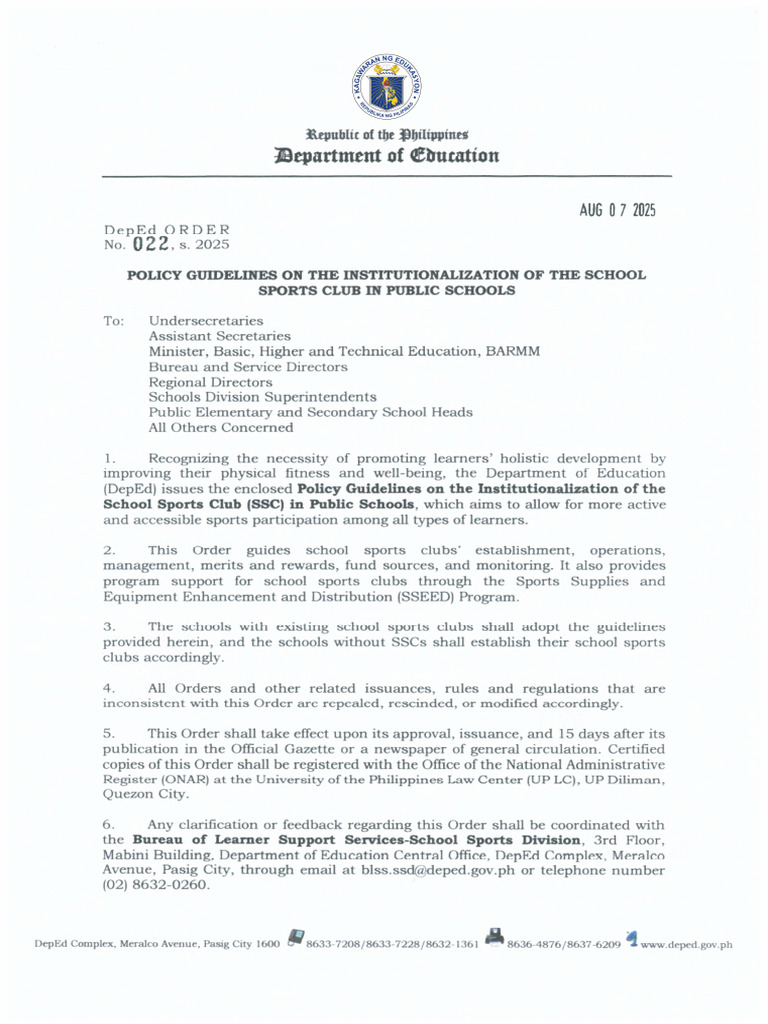 Guidelines for School Sports Clubs | PDF | Learning