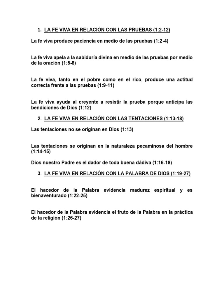 Temas - La Fe Viva en Relación Con Las Pruebas | PDF