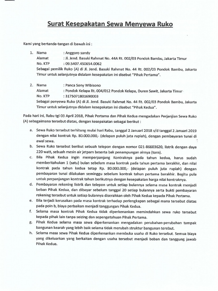 Scan Sewa Ruko Hal 1 | PDF