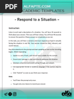 One PTE Core Respond To A Situation Template | PDF