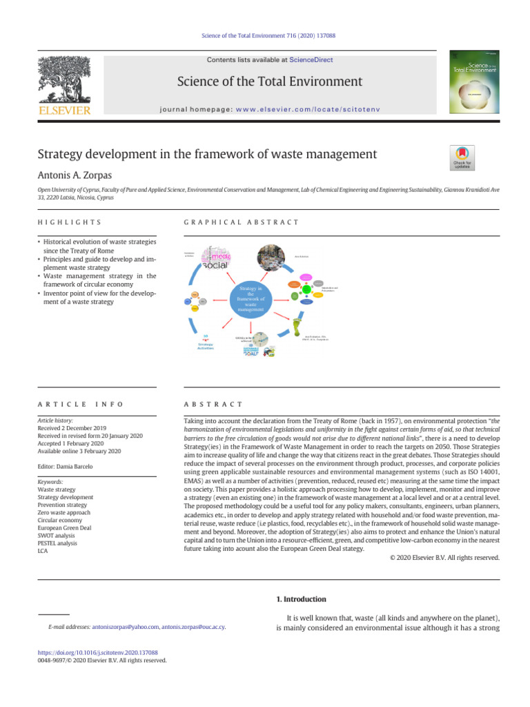 Waste Management Strategy Development | PDF | Swot Analysis | Recycling
