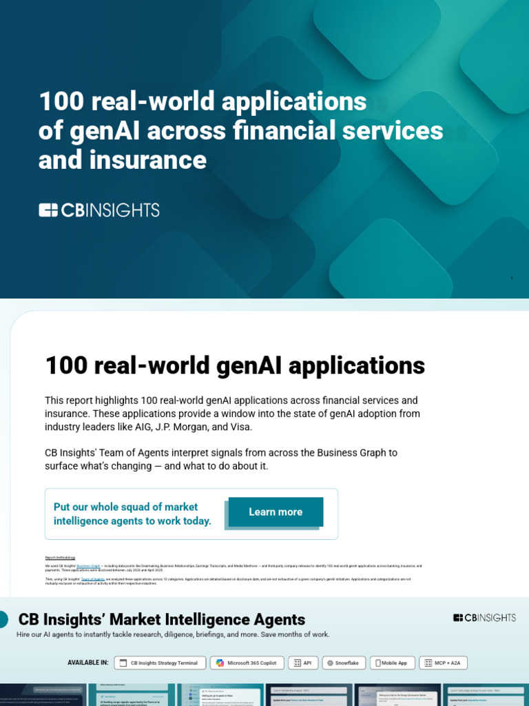 CB Insights - 100 Real-World GenAI Cases - 2025 (54 PGS) | PDF ...