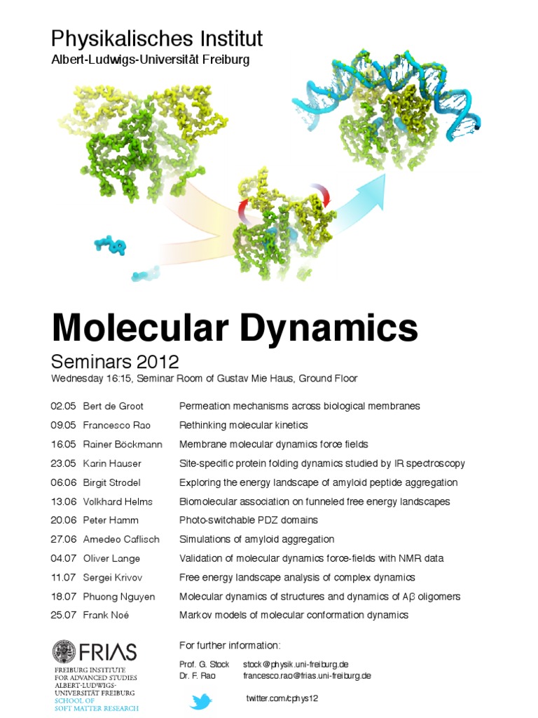 Molecular Dynamics Seminars 2012 | PDF