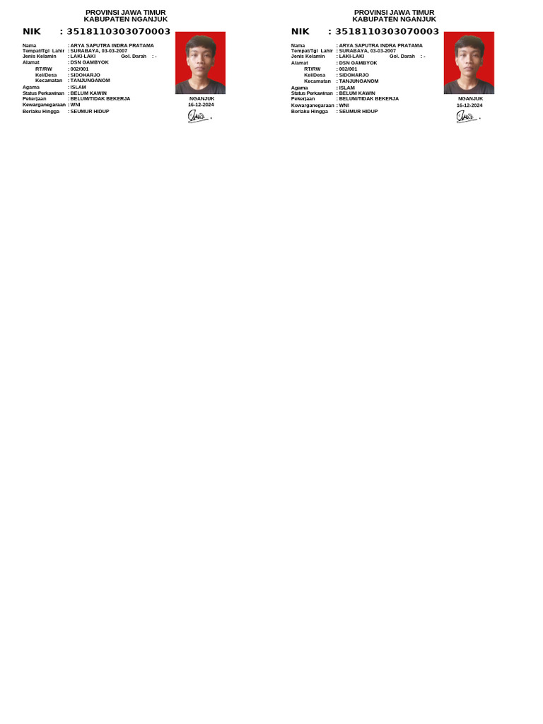 Cetak KTP Lumajang | PDF