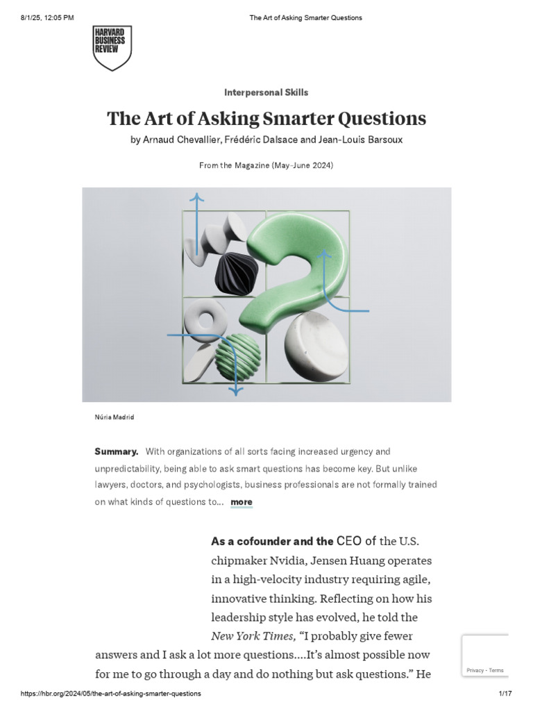 Mastering the Art of Smart Questions | PDF | Cognition