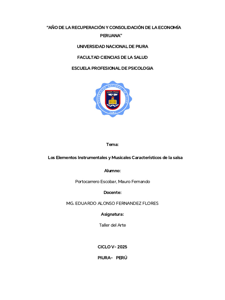 Trabajo de La Salsa | PDF | Cuba | Tambor