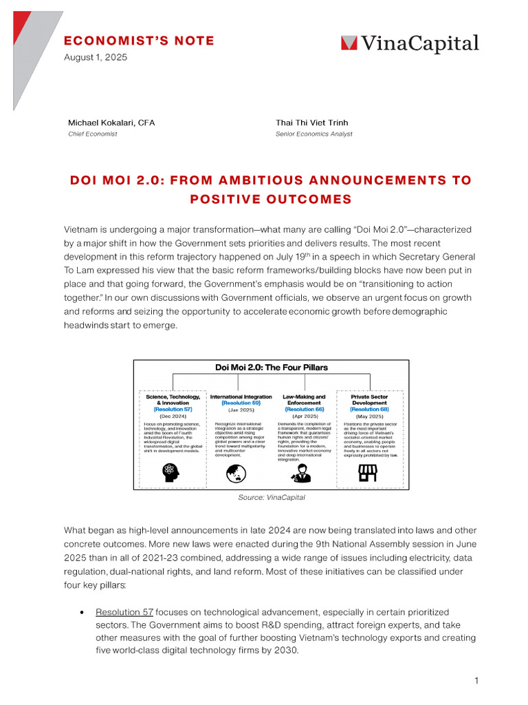 VinaCapital Insights Doi Moi 2 From Ambitious Announcements To Positive ...