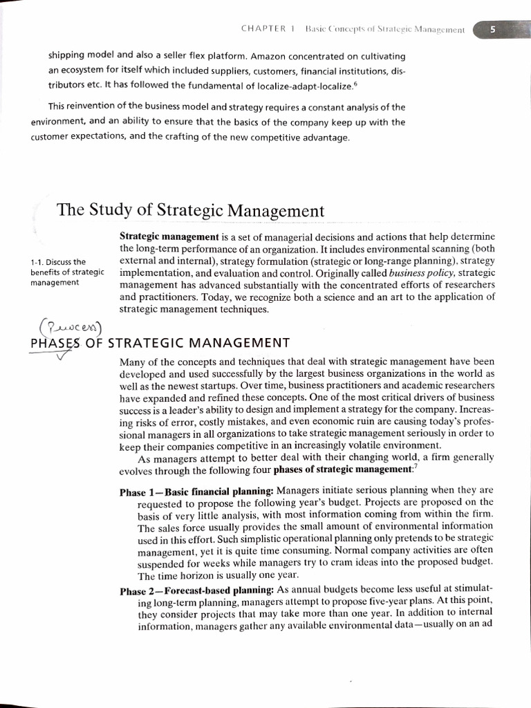 Strategic Management Chapter 1 | PDF