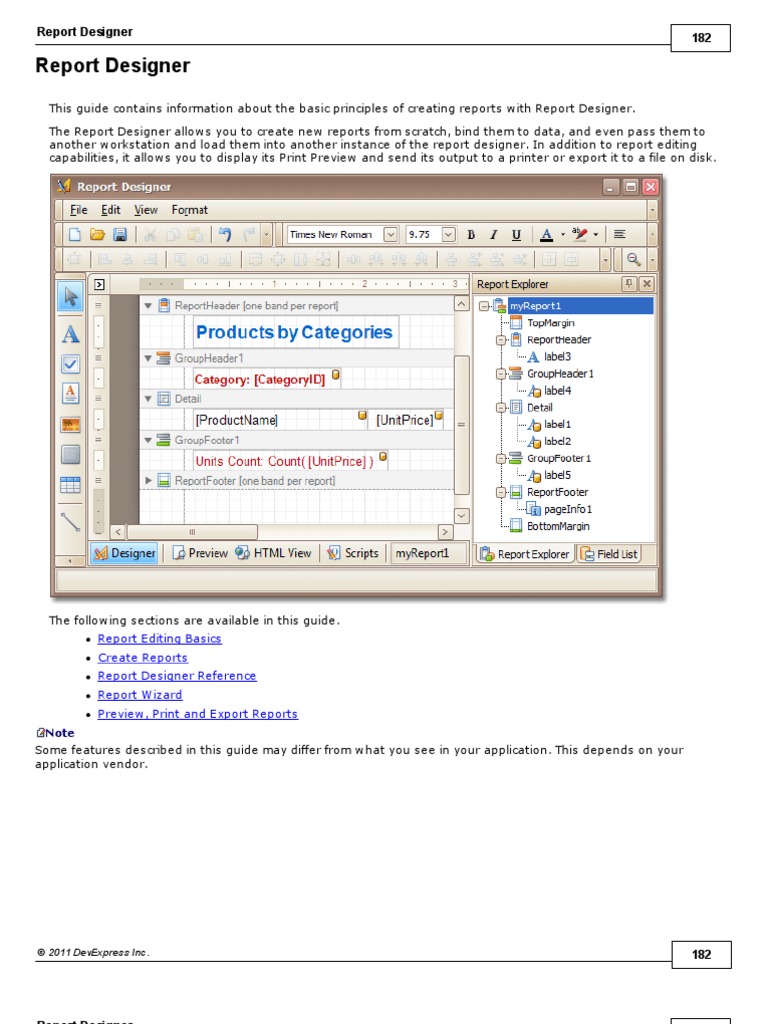 Report Designer | PDF | Page Layout | Parameter (Computer Programming)