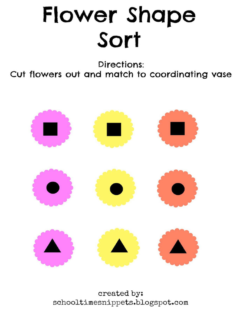 Flower Shape Sort | PDF