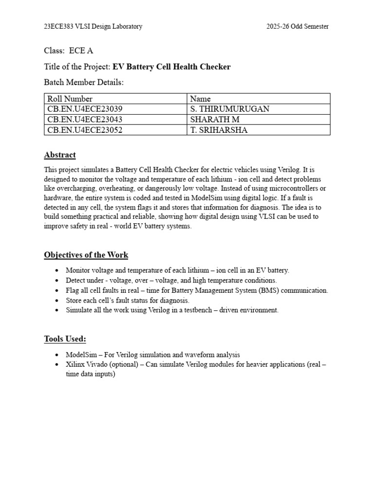 23ECE383 VLSI Design Lab Project Writeup | PDF | Simulation ...
