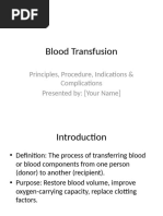 Blood Transfusion Overview for Students | PDF | Blood Transfusion | Blood